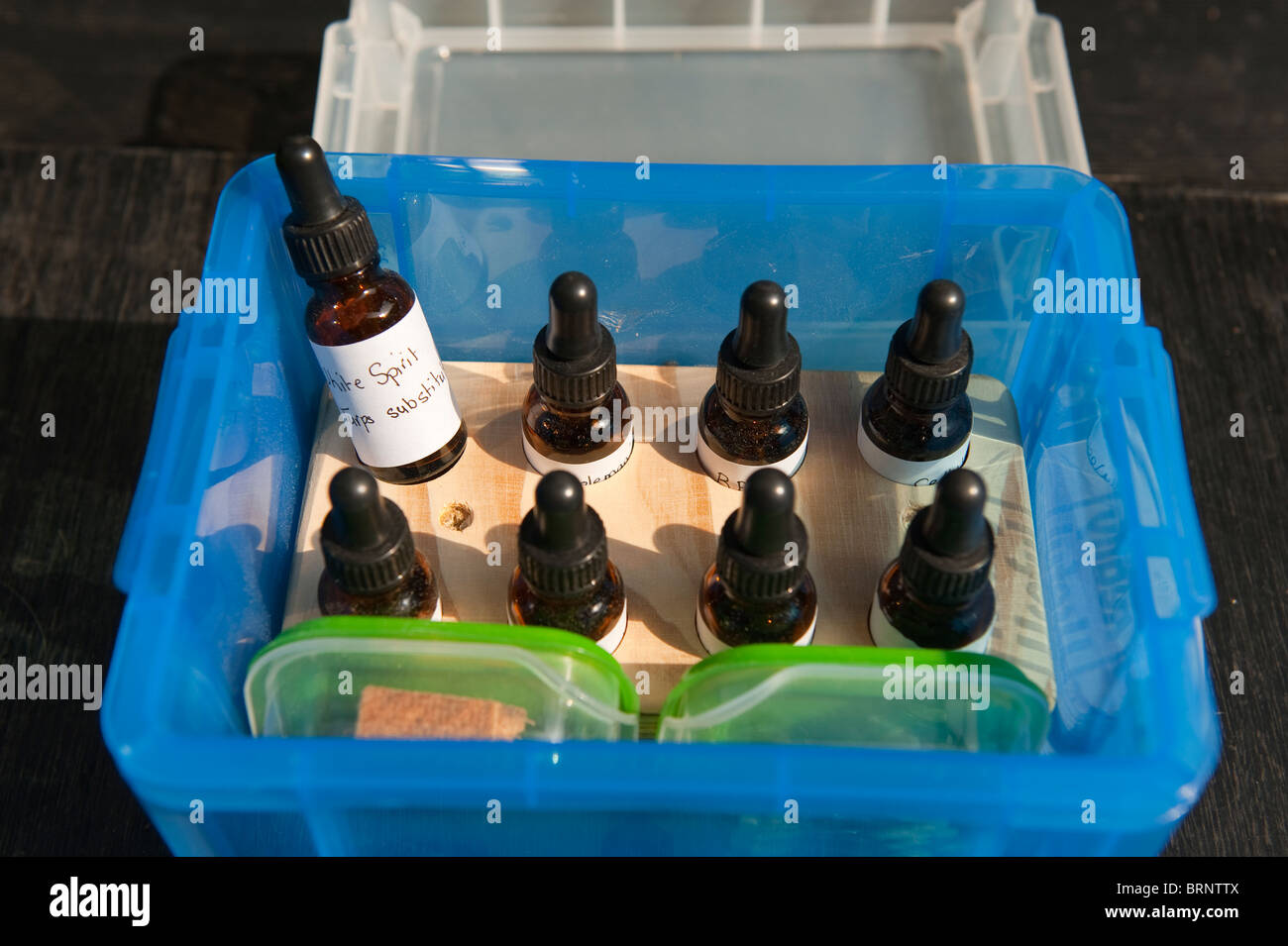 Flammable accelerant bottles to train sniffer dogs Stock Photo - Alamy