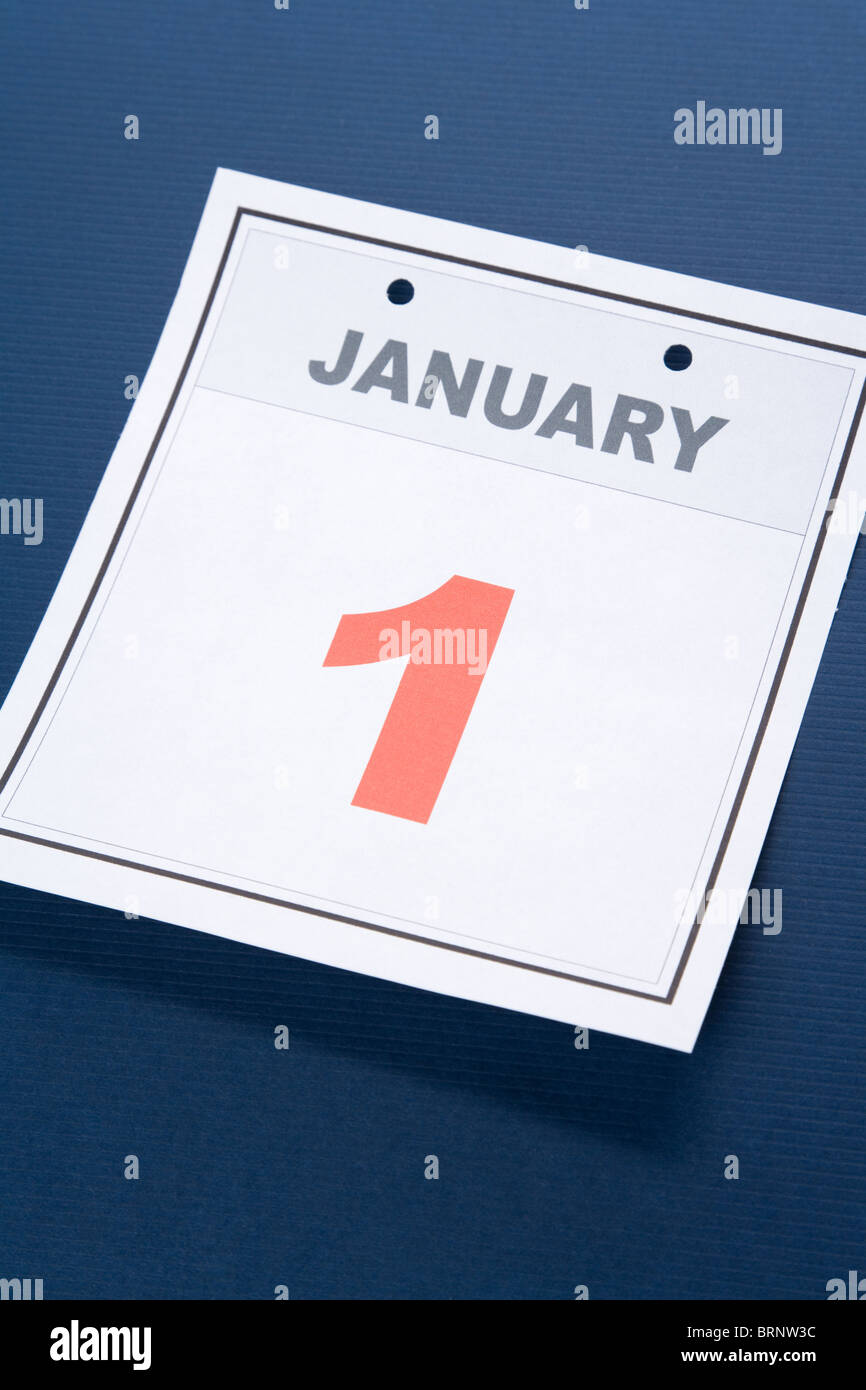 New Year, calendar date January 1 for background Stock Photo - Alamy