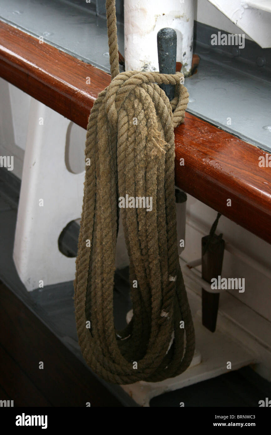Rope bundle, Christian Radich Stock Photo - Alamy