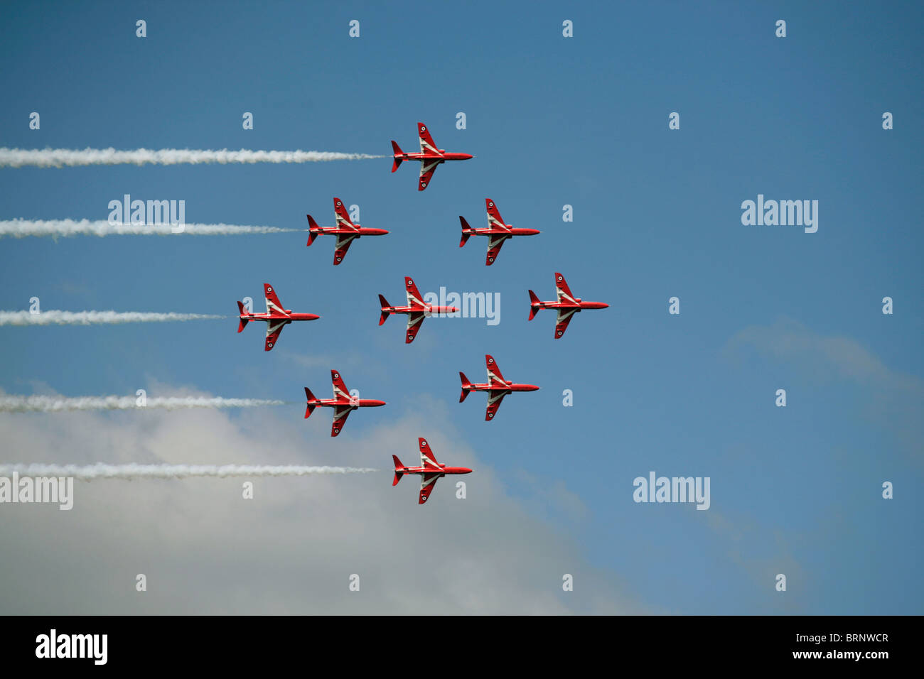 red arrows display team airshow diamond formation Stock Photo - Alamy