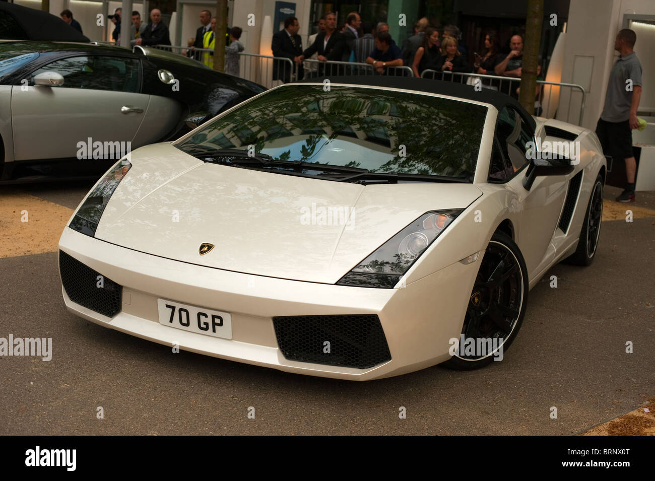 Lamborghini Gallardo superleggera white convertible Stock Photo - Alamy
