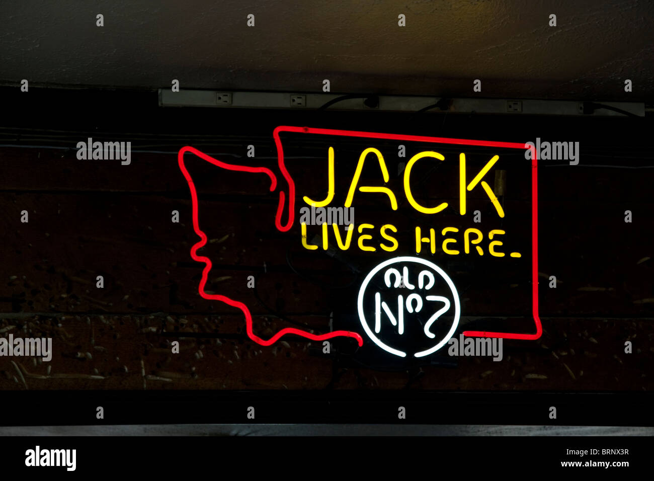 Neon Sign in bar in Edmonds Washington State Stock Photo - Alamy