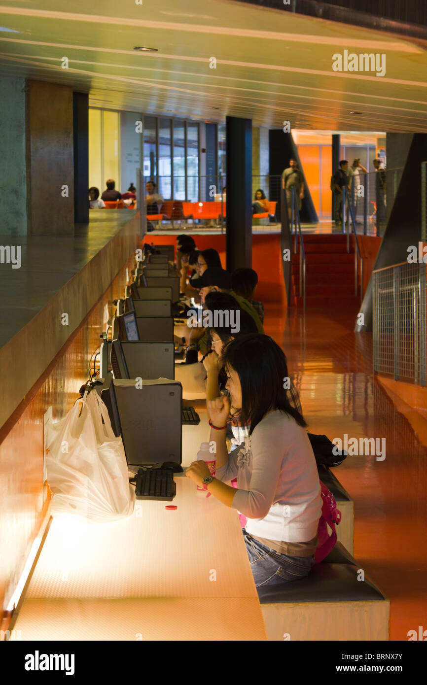 students working on computers at McCormick Tribune Campus Center ...