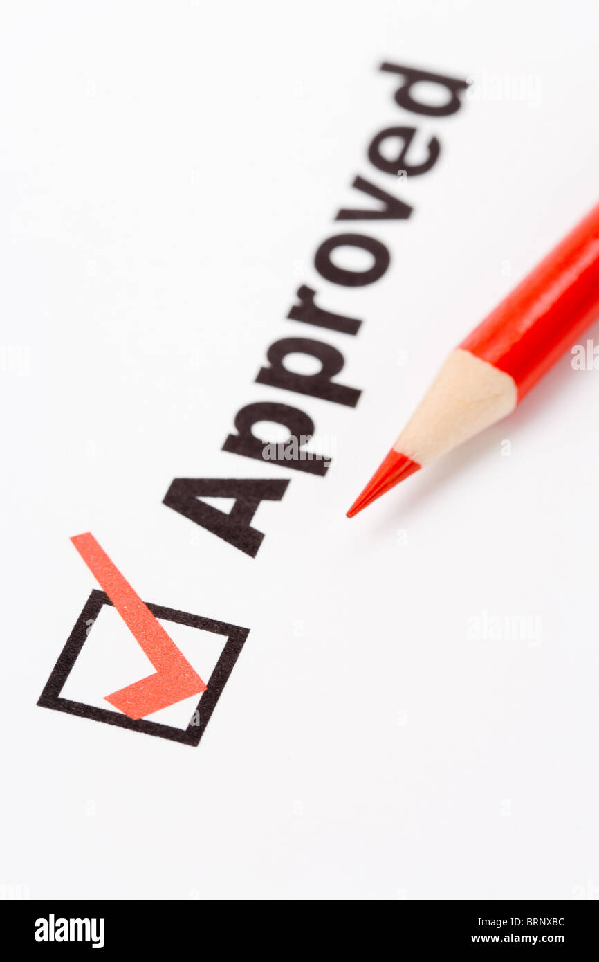 text Approved close up shot for background Stock Photo - Alamy