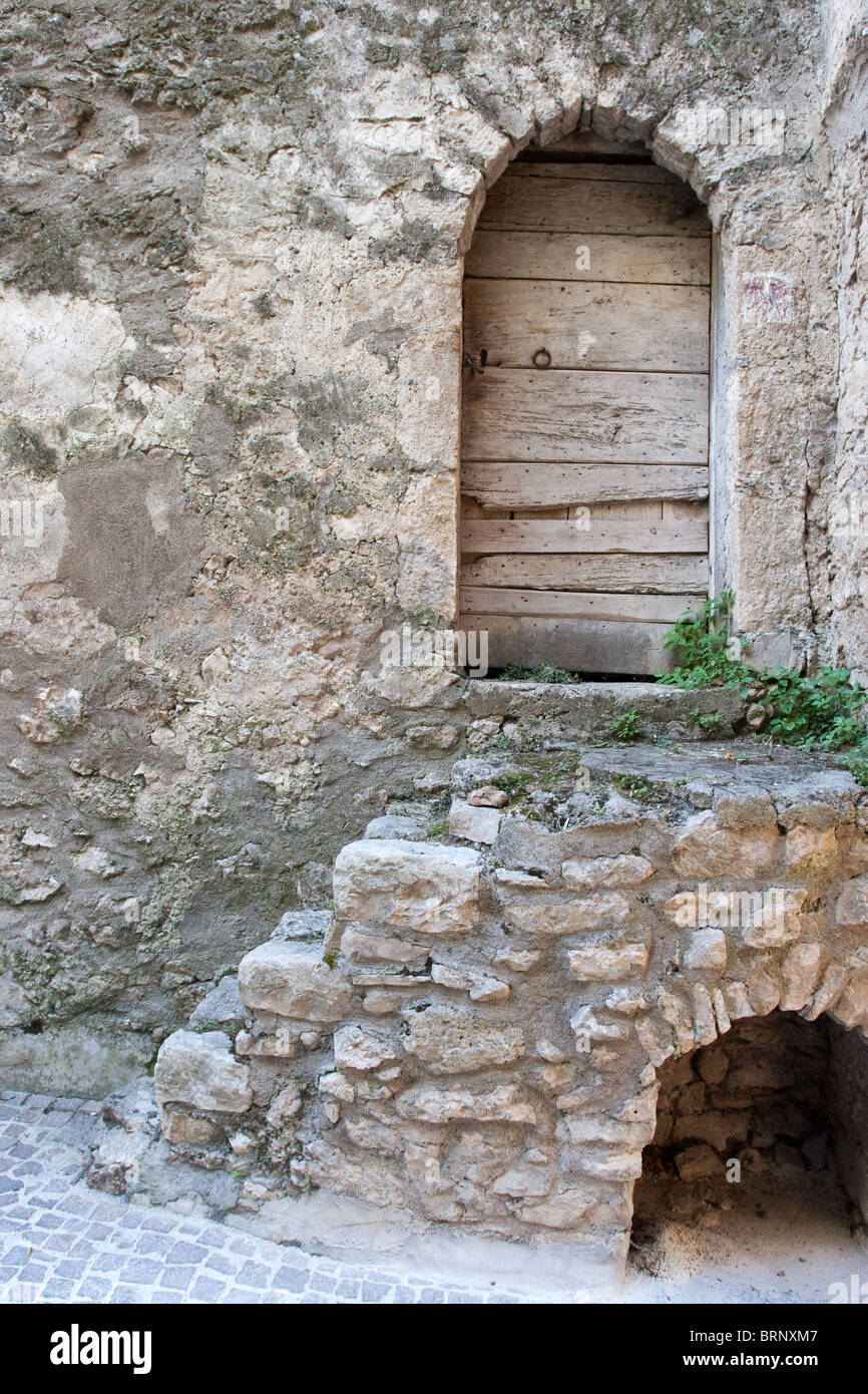 old Italian rural town village Pesche Molise Italy Stock Photo - Alamy