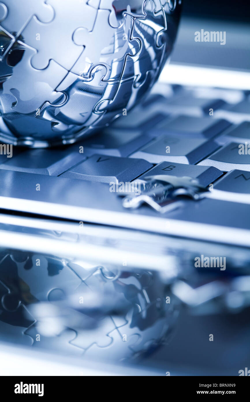 World and computer Stock Photo - Alamy