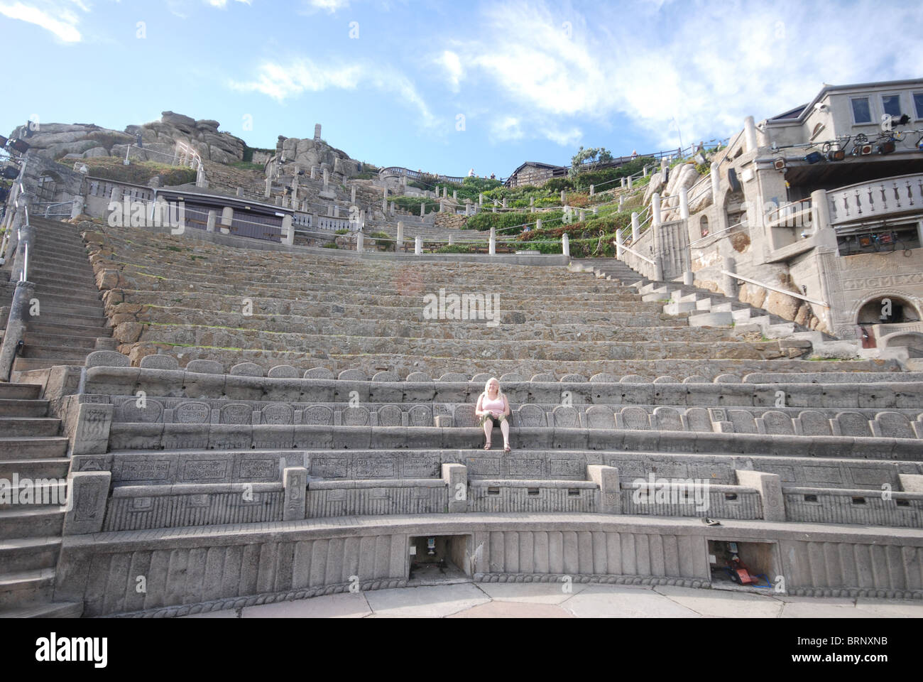 All Alone....at the outdoor Minack Theatre , Cornwall Stock Photo - Alamy