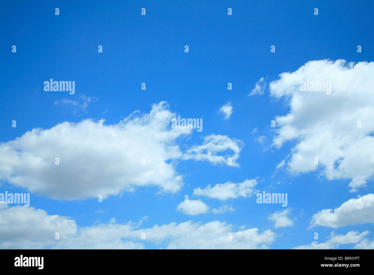 White Cumulus Clouds and Blue Sky Stock Photo - Alamy