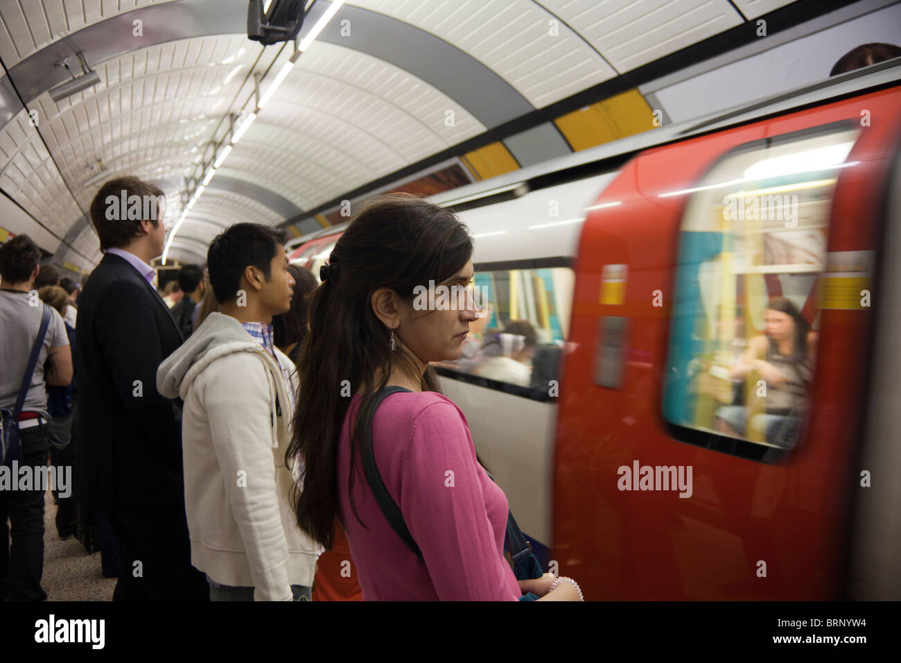 London underground train crowded hi-res stock photography and images ...
