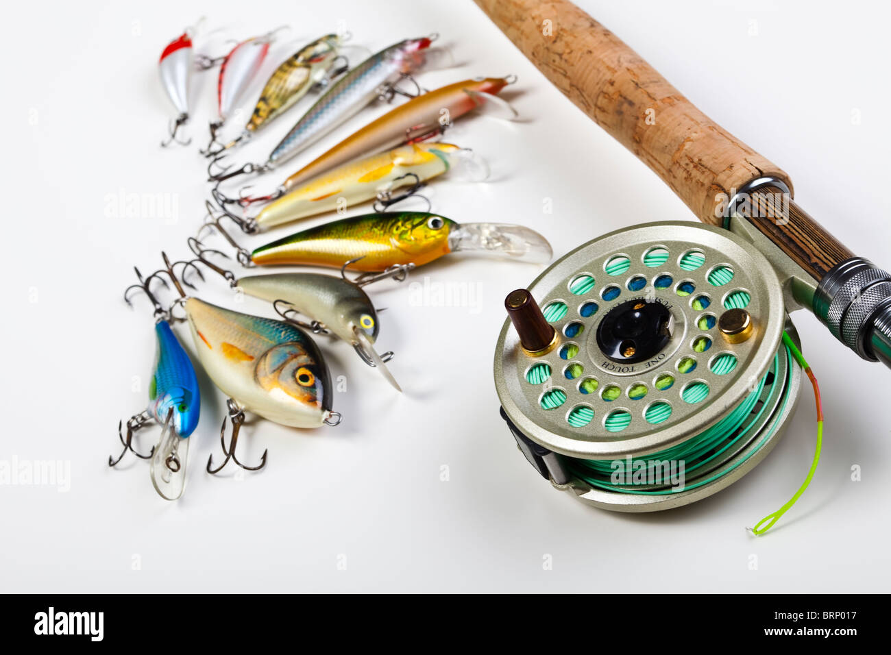 Fly fishing tackle Stock Photo - Alamy
