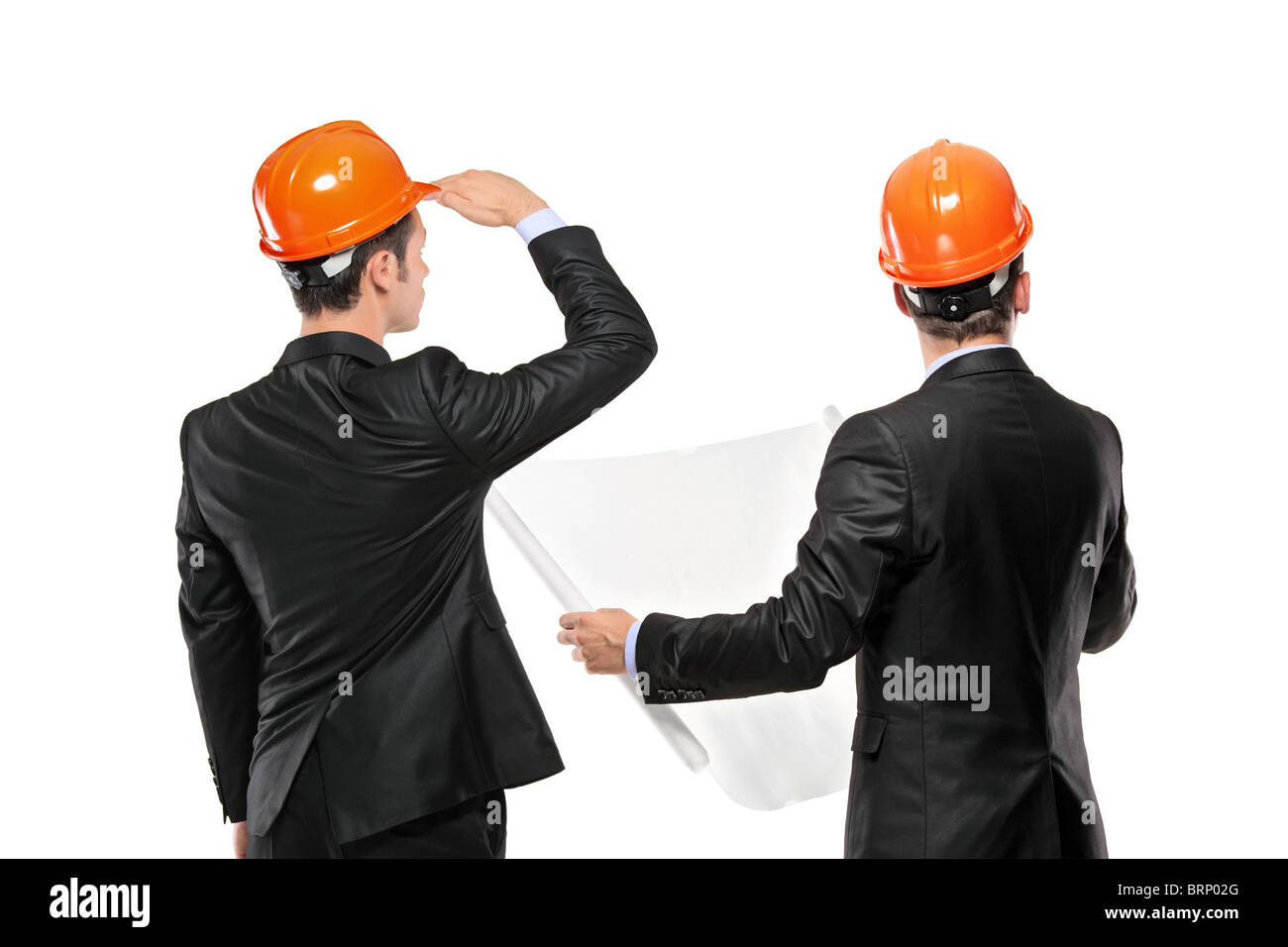 Image of foremen interacting together at meeting Stock Photo - Alamy