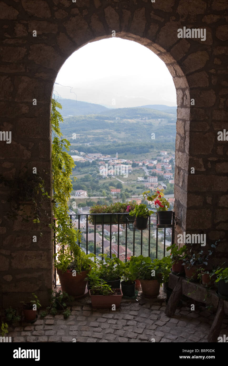 old Italian rural town village Pesche Molise Italy Stock Photo - Alamy