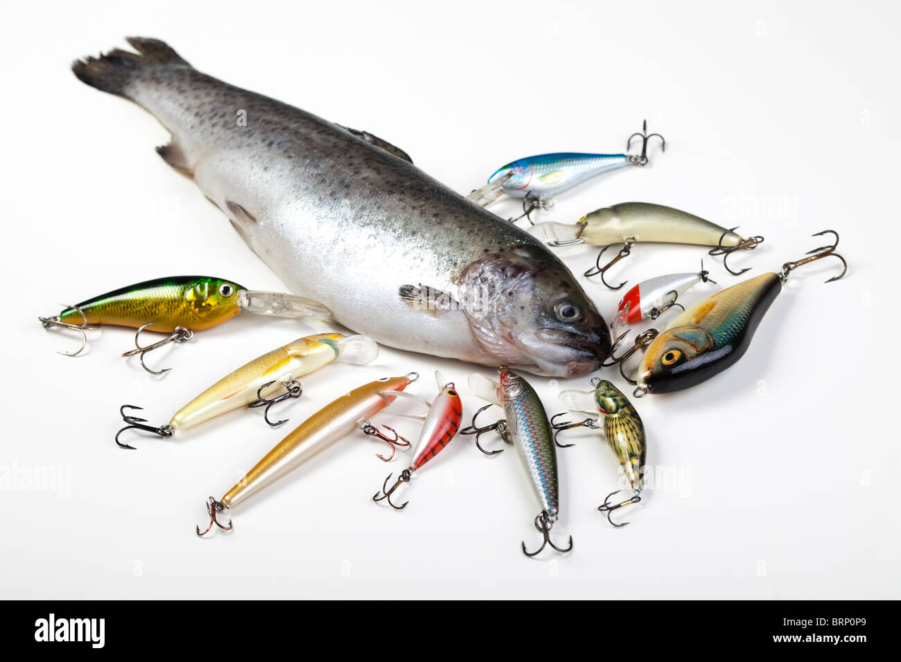 Collection of fly fishing Stock Photo - Alamy
