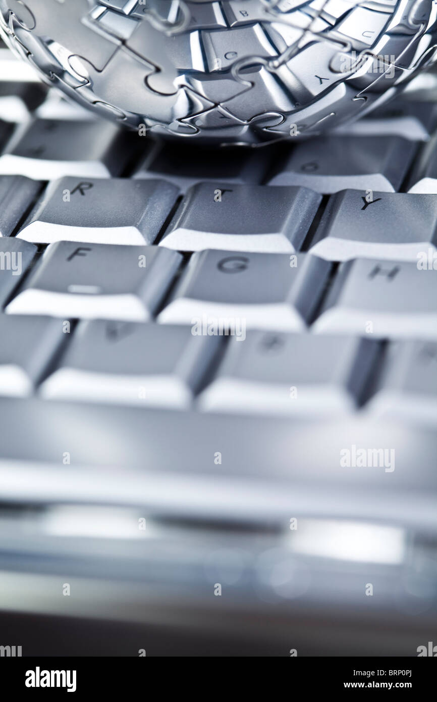 World and computer Stock Photo - Alamy