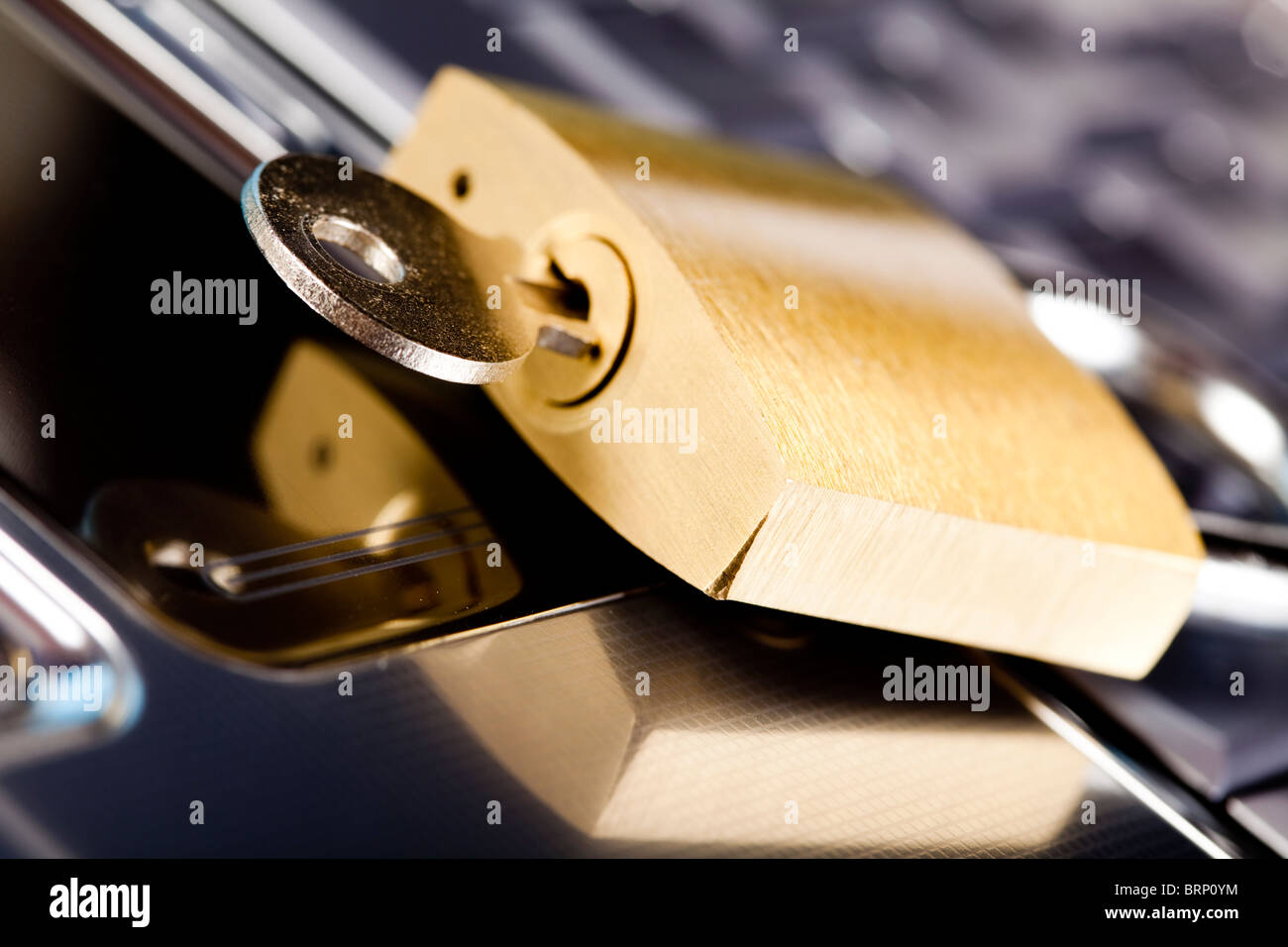 Locked mobile computer Stock Photo - Alamy
