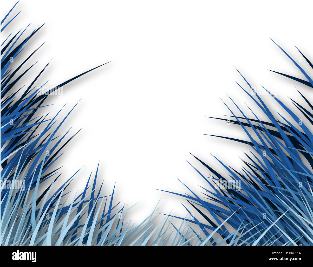 Illustration of blue grass with copy space Stock Photo - Alamy
