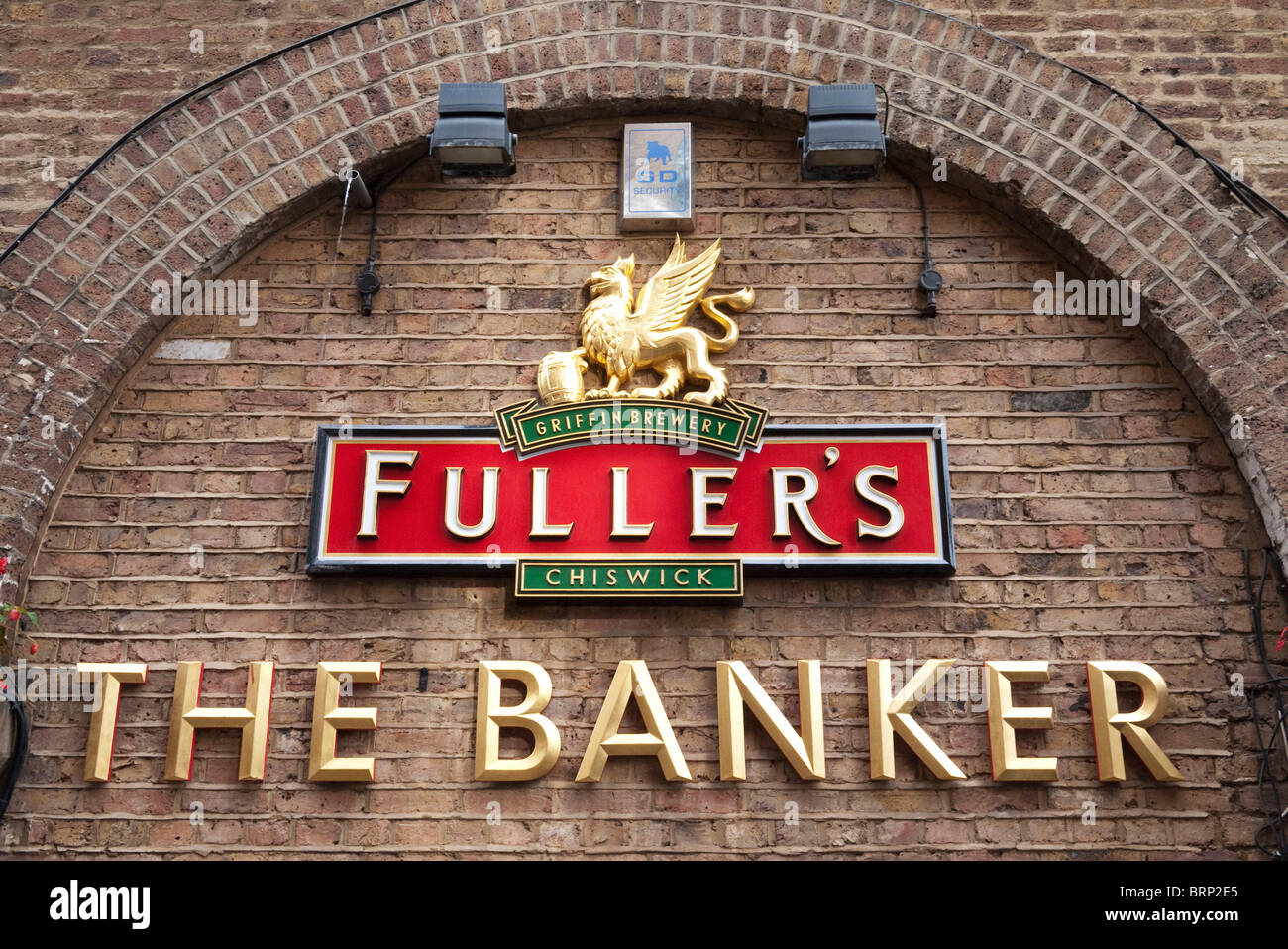 Sign outside The Banker pub. A Fullers Brewery pub Stock Photo - Alamy