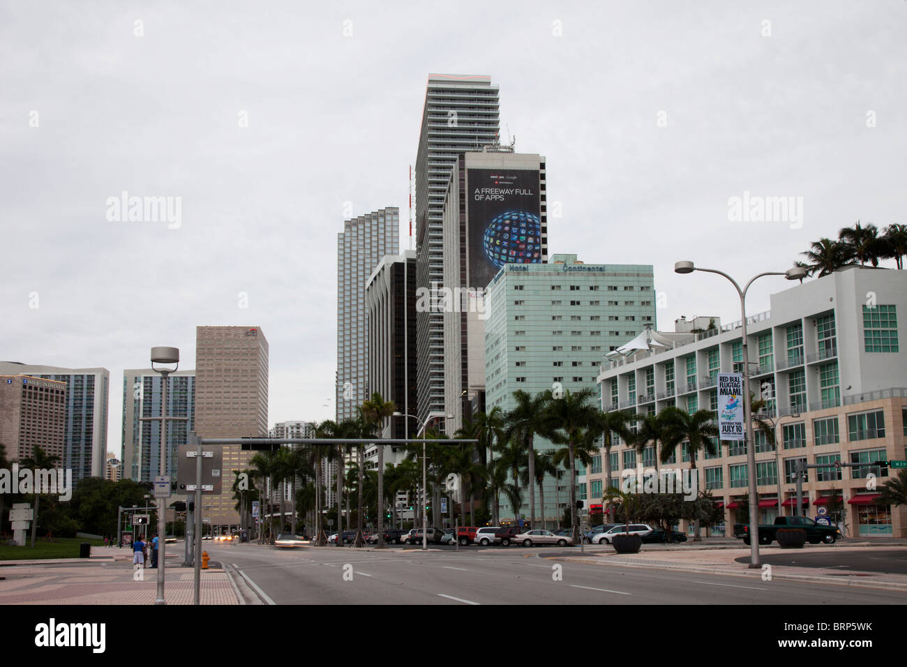 The high-rise buildings in downtown Miami Stock Photo - Alamy