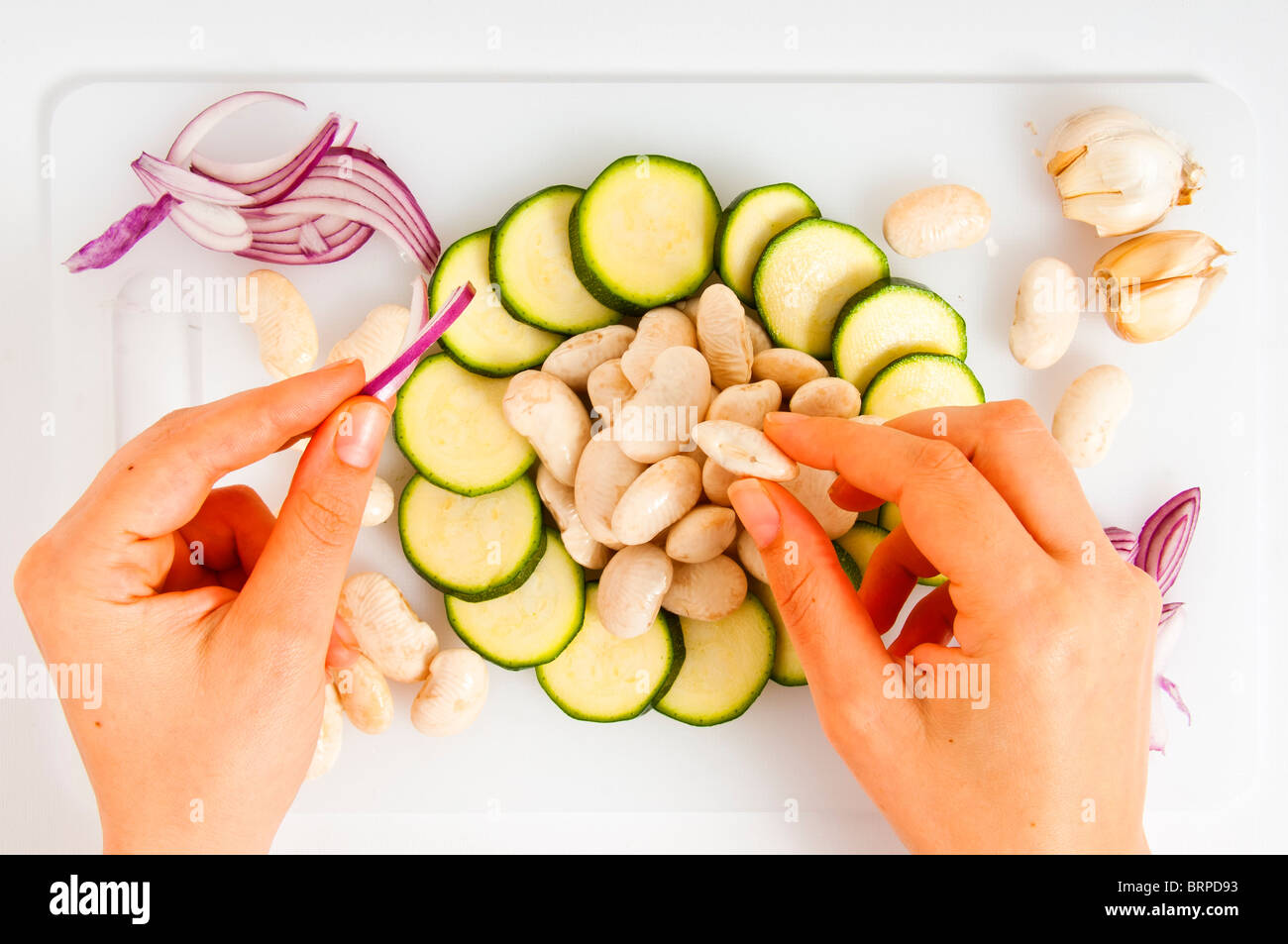 hand and vegetables Stock Photo - Alamy