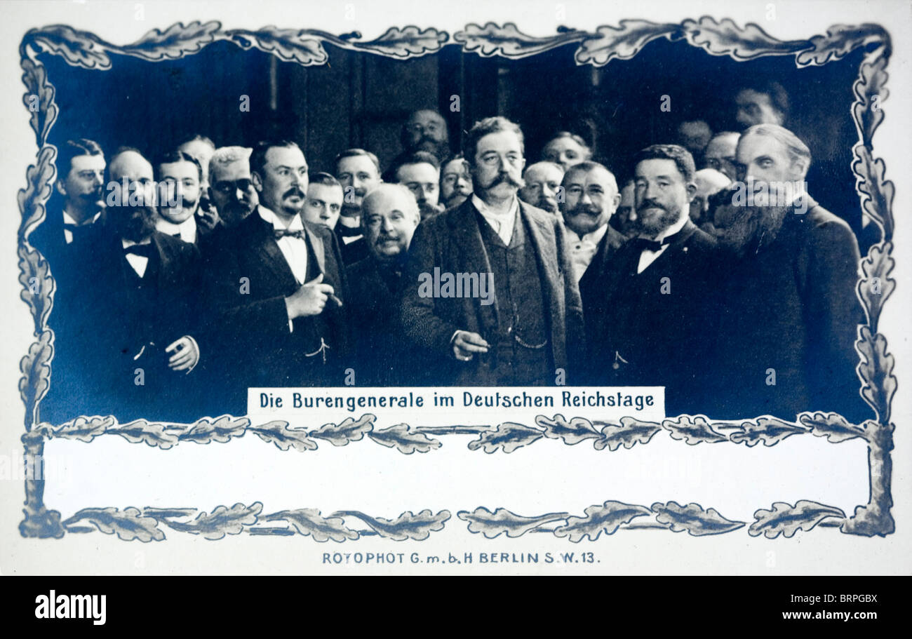 South African Boer War leaders recieved at the Reichstag in about 1902 ...