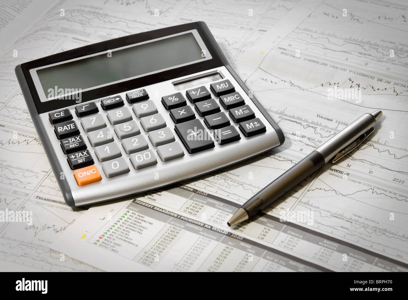 Pen calculator hi-res stock photography and images - Alamy