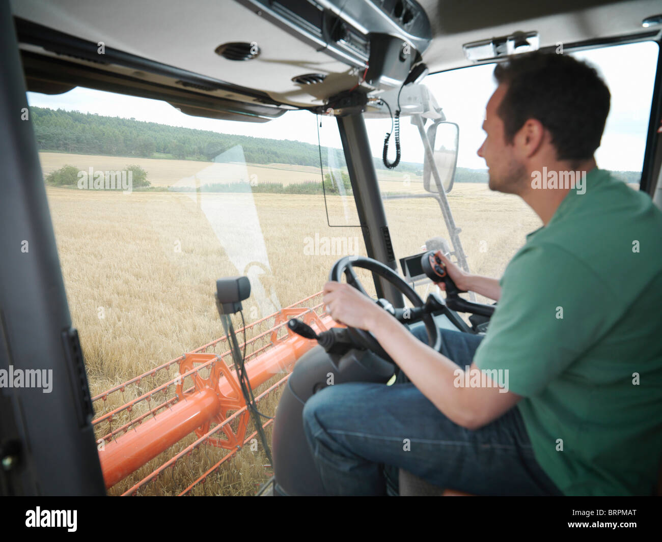 Farmer With Combine High Resolution Stock Photography and Images - Alamy