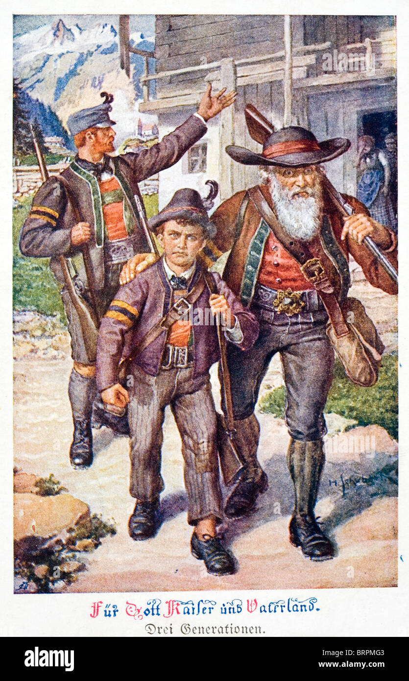 "For God, the Kaiser and the Fatherland." Three generations of the same ...