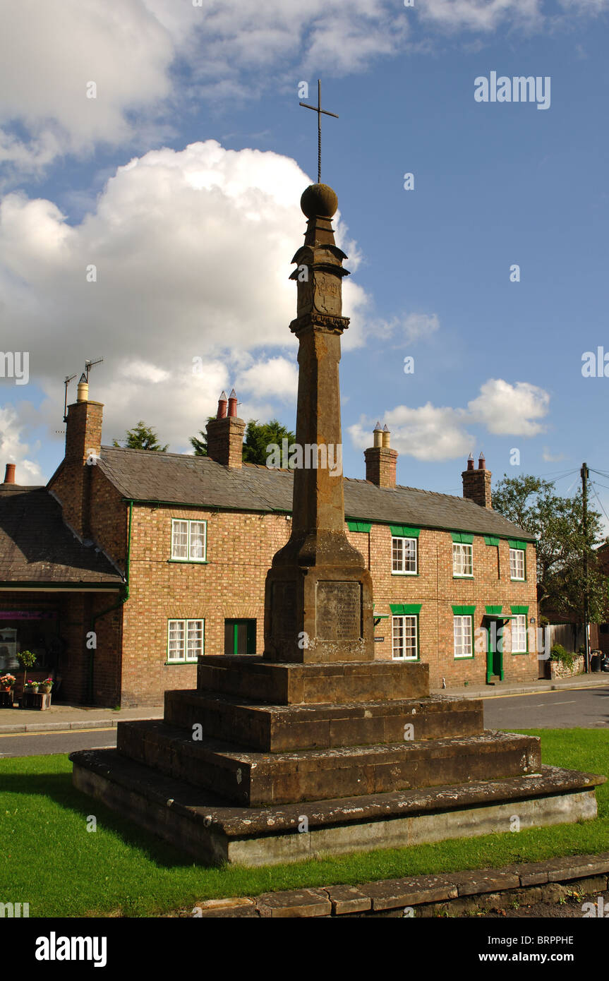 War memorial in village centre, Kineton, Warwickshire, England, UK ...