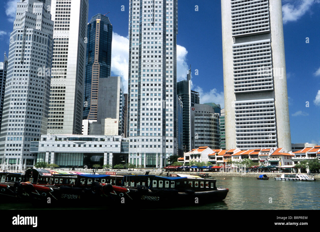 Singapore, Marina Bay, Singapore River, Boat Quay Stock Photo - Alamy