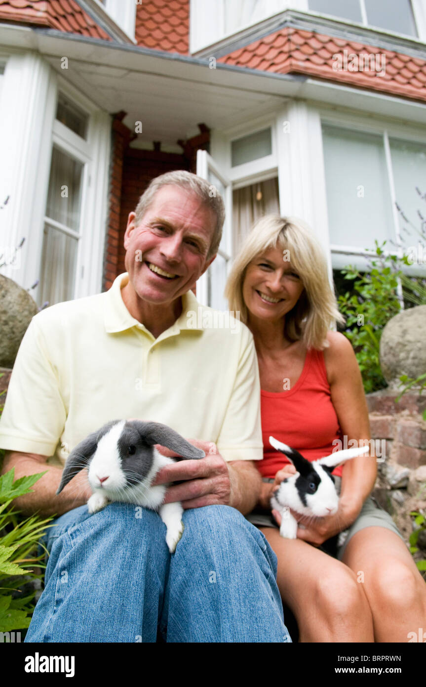 Happy rabbits hi-res stock photography and images - Alamy