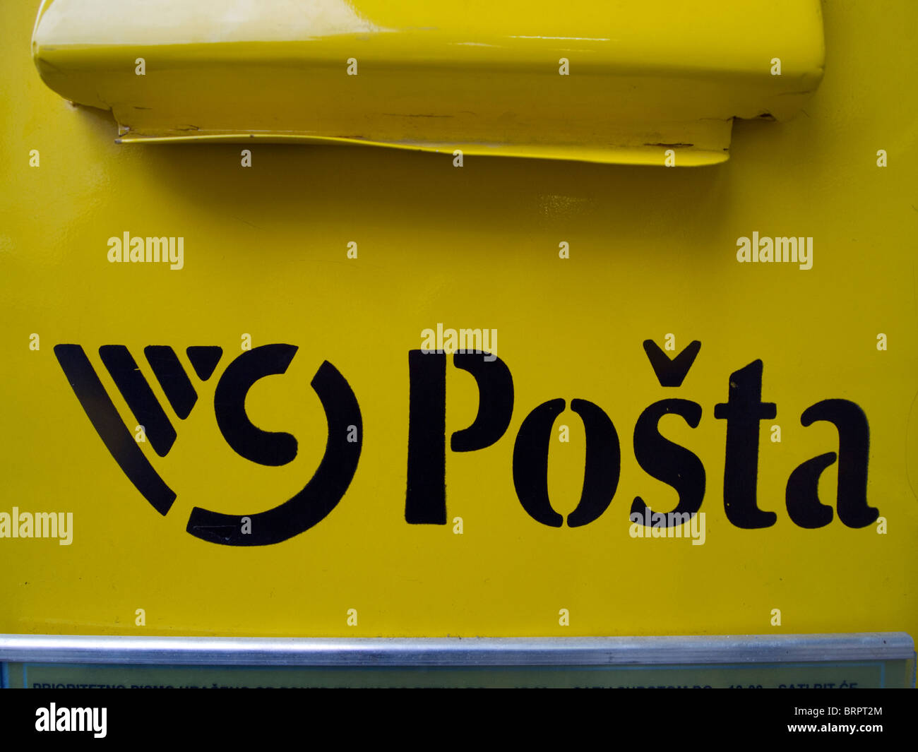 Croatian post brand on post box Stock Photo - Alamy