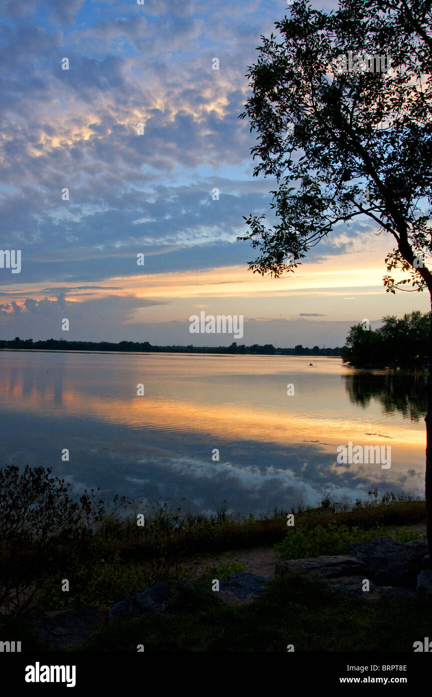 Sunset in Pincourt on Ile Perrot Stock Photo - Alamy