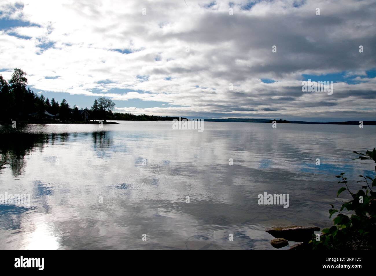 A view of Lake Manitou in the early morning on Manitoulin Island Stock ...