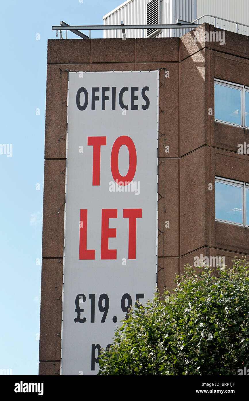 An offices to let sign on a building in London Stock Photo - Alamy