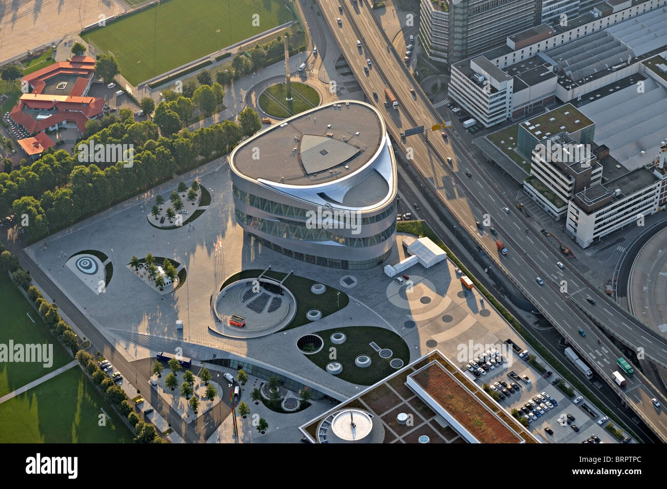 Mercedes benz museum aerial hi-res stock photography and images - Alamy