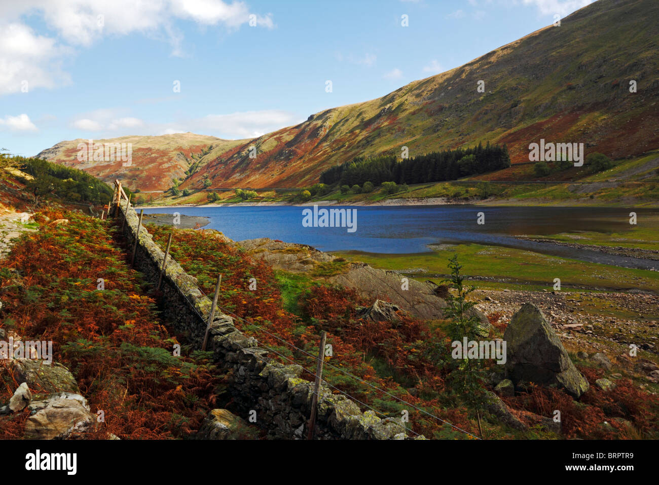 Looking over Haweswater from Rough Crag towards Selside Pike and ...