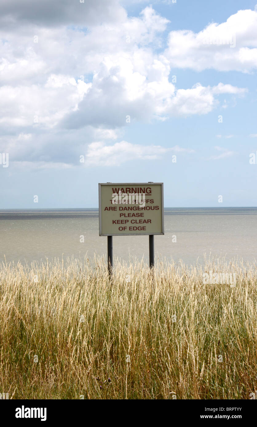 Danger warning sign coastal erosion hi-res stock photography and images ...