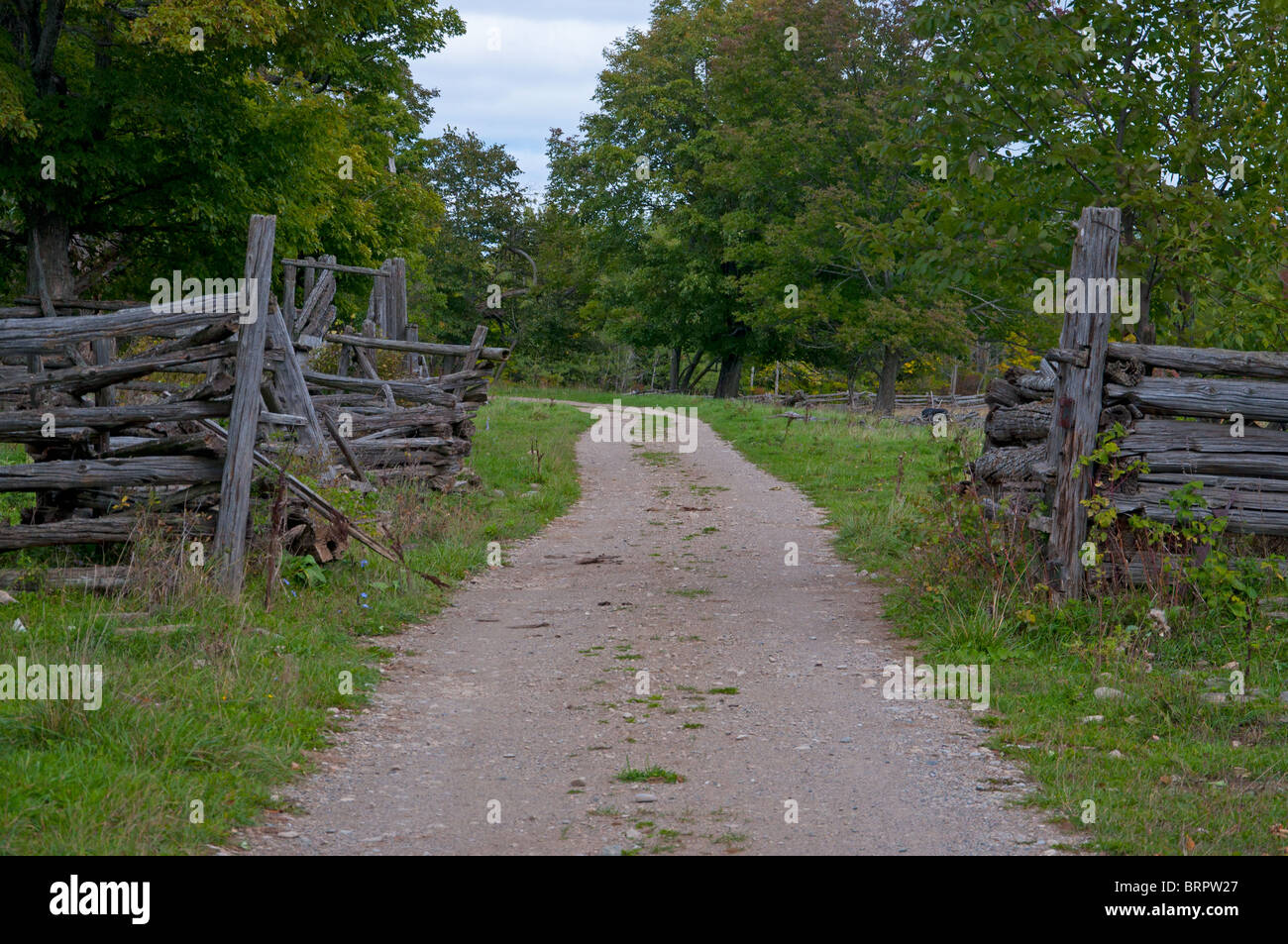 A farm gateway on Manitoulin Island Stock Photo - Alamy
