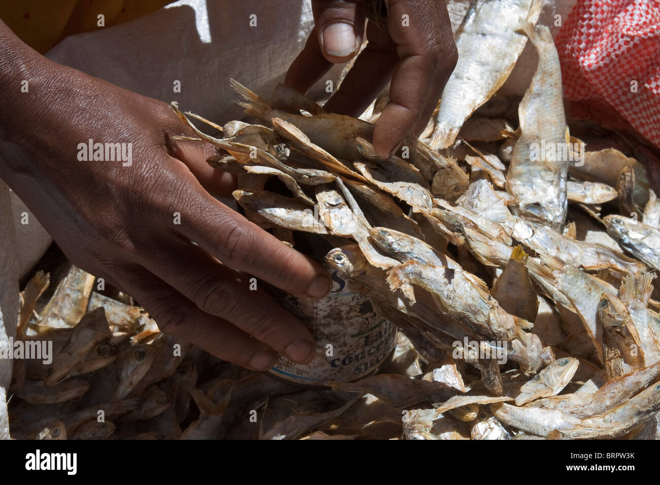 Dried fish for sale, Antsohihy market, Madagascar Stock Photo - Alamy
