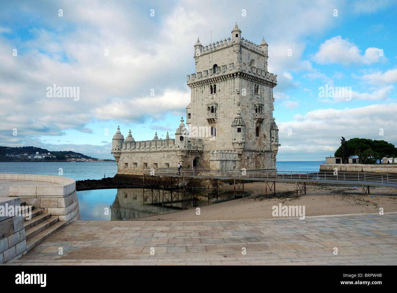 Belem tower in Lisbon - Lisboa Portugal - Atlantic Ocean view ...
