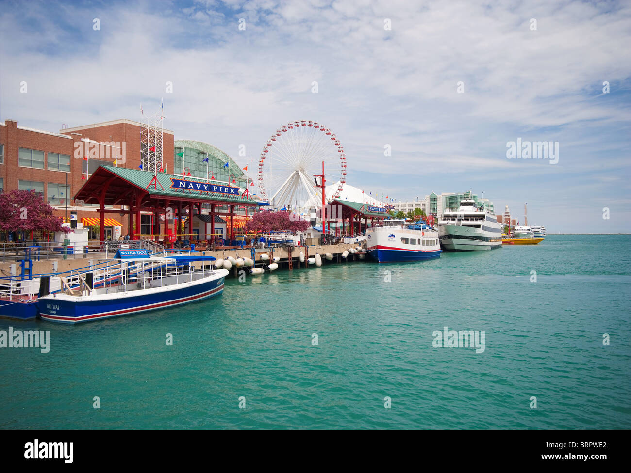 Navy Pier, Chicago. Tourist attraction, port. Illinois, USA Stock Photo ...