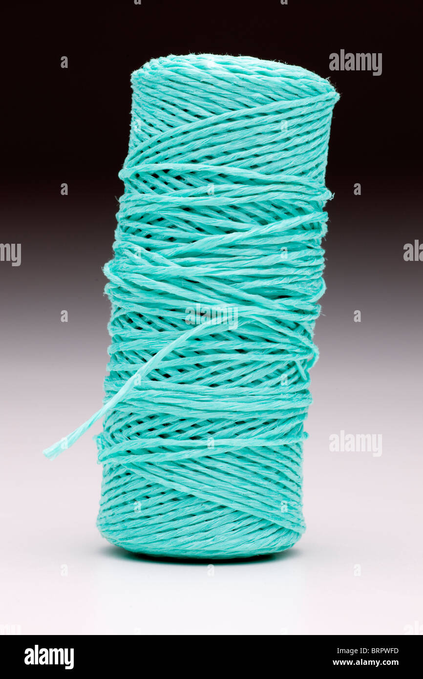 Ball of Nylon green string Stock Photo - Alamy