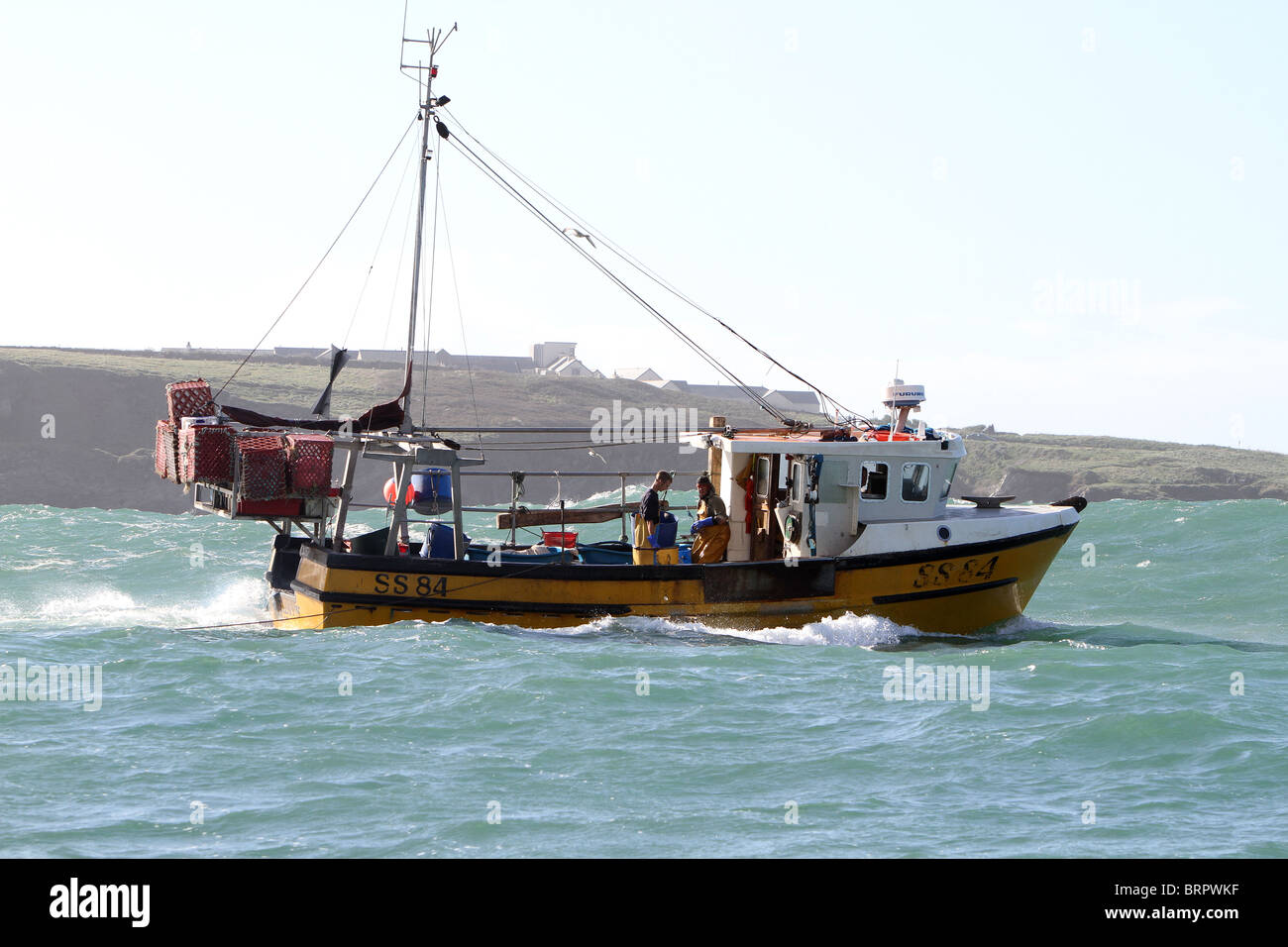 A Fishing Boat at work Stock Photo - Alamy