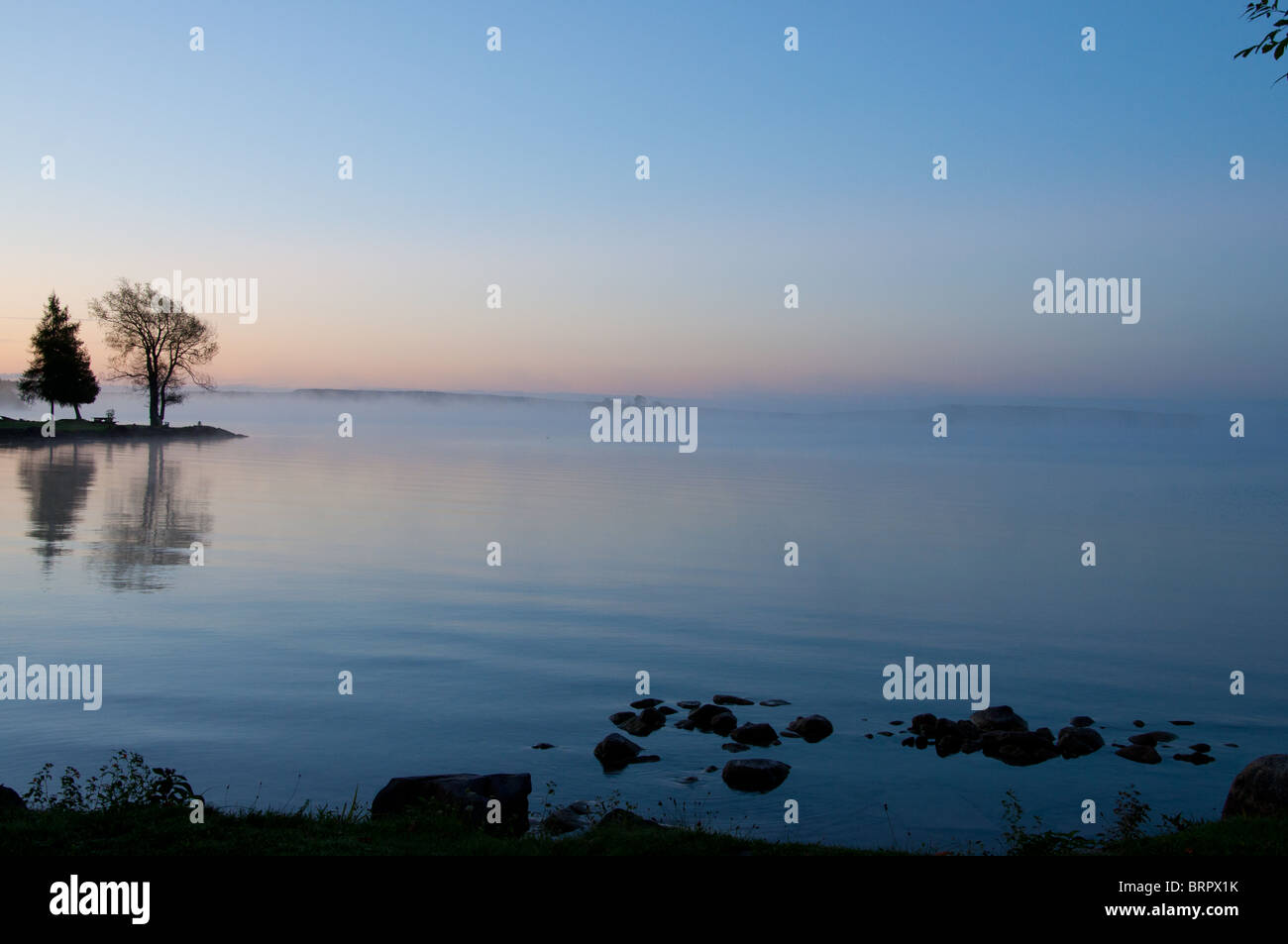 Sunrise at Manitou Lake on Manitoulin Island Stock Photo - Alamy