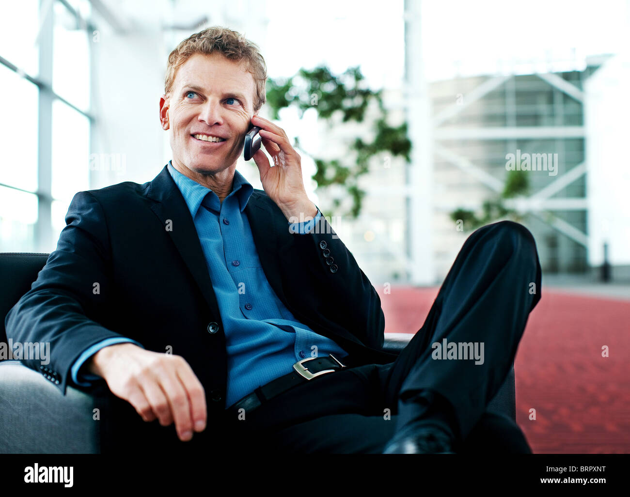 Male Baby Boomer wireless Business travel Stock Photo - Alamy