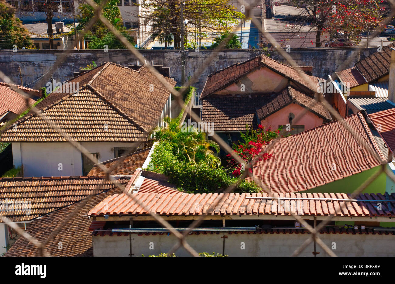Houses in Brazil with fence Stock Photo - Alamy