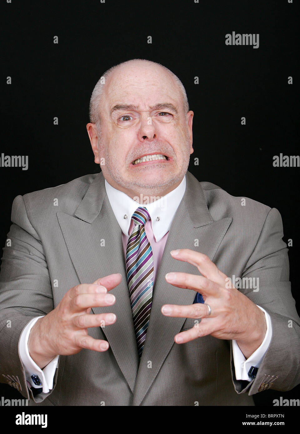 Angry stressed senior middle hi-res stock photography and images - Alamy