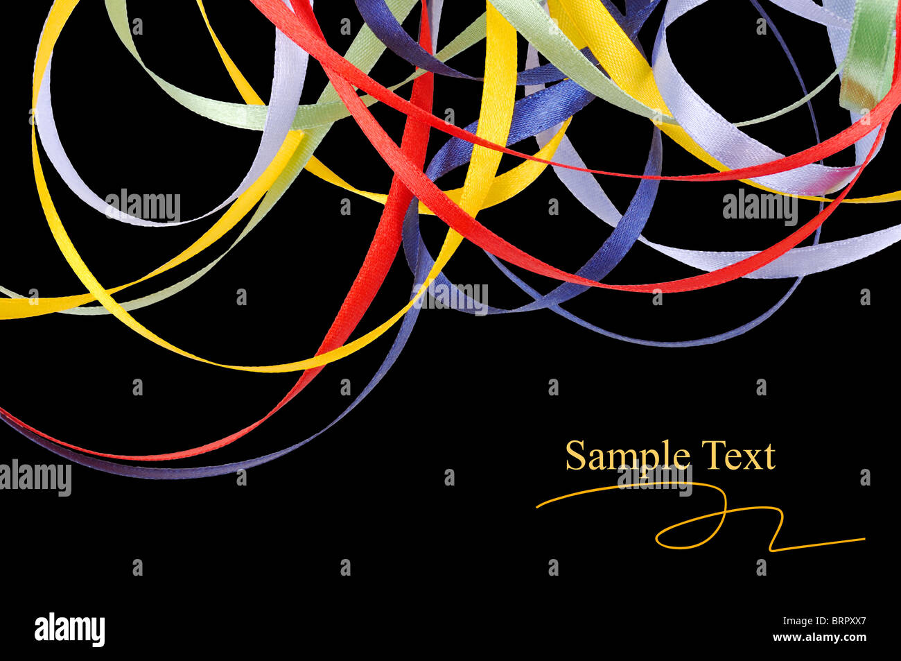 pattern of bands on a black background Stock Photo - Alamy