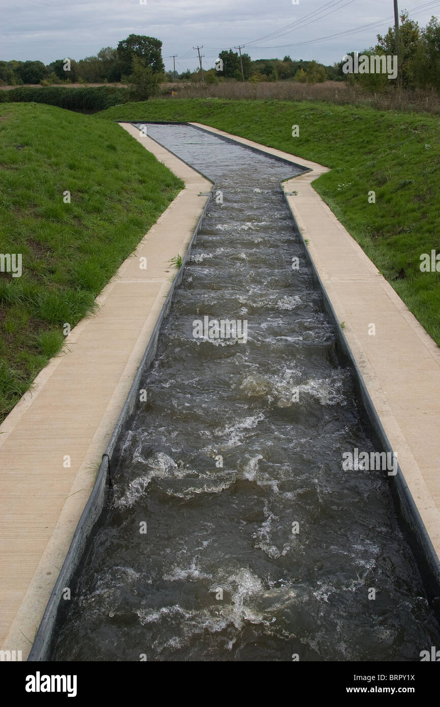 canoe fish pass waterway navigation sport river Stock Photo - Alamy