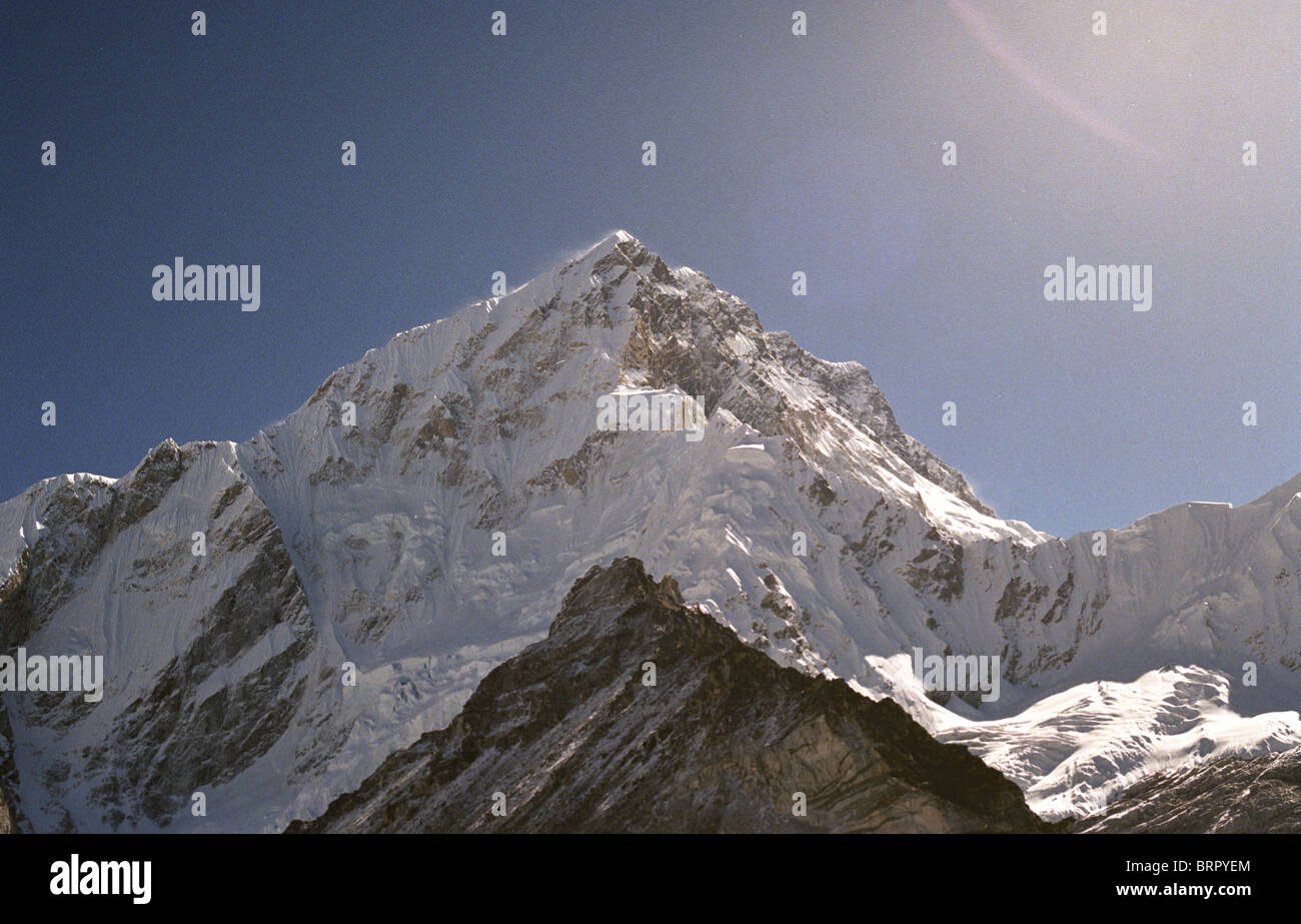 Nuptse mountain, Himalaya, Nepal Stock Photo - Alamy